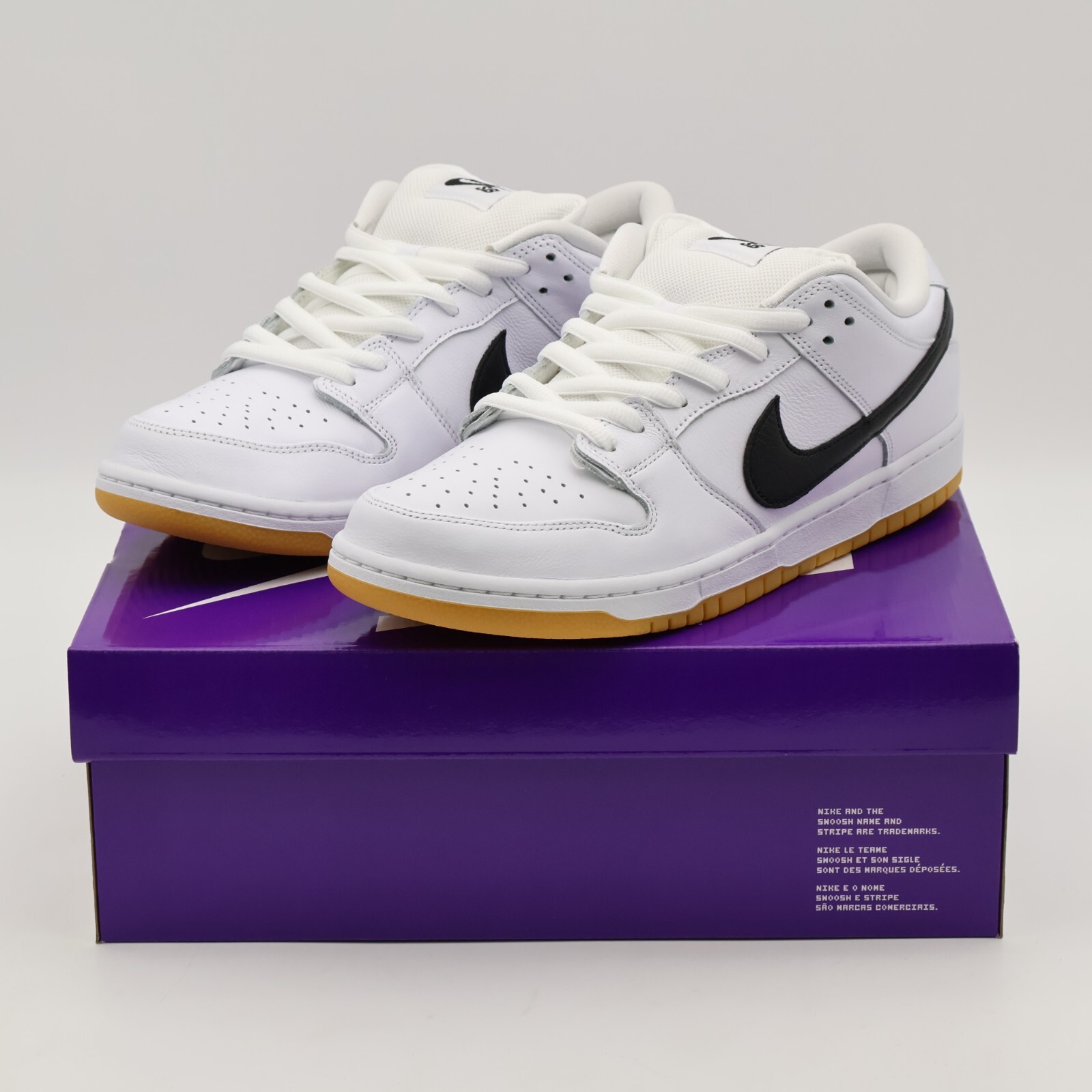 CD2563-101 Nike Dunk Low SB White Gum Black Gum Light Brown (Men's) | eBay