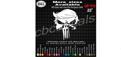 Trump Punisher Skull Vinyl Decal Sticker Car and Truck Window Decals ...