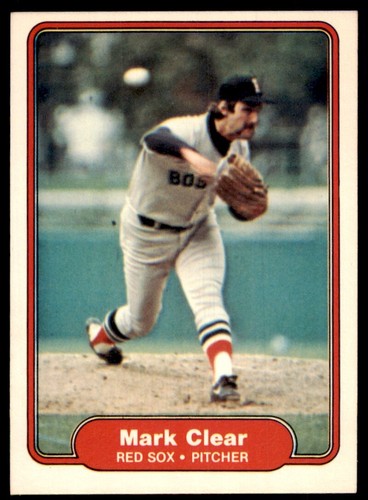 1982 Fleer Baseball Card Mark Clear Boston Red Sox #290 | eBay