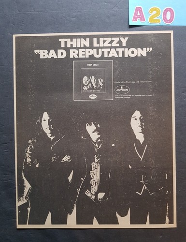Thin Lizzy Bad Reputation Album Promo Print Advertisement Vintage 1977 ...