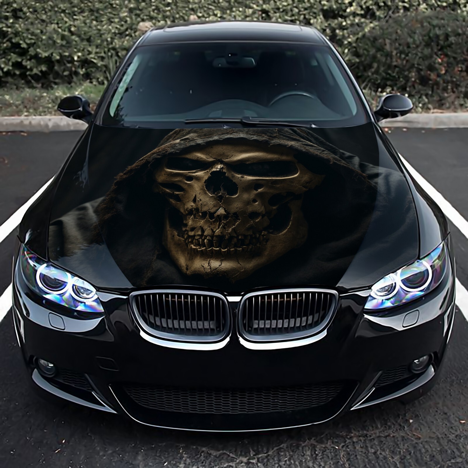 Grim Reaper Car Hood Wrap Decal Vinyl Sticker Color Skull Graphic Fit ...