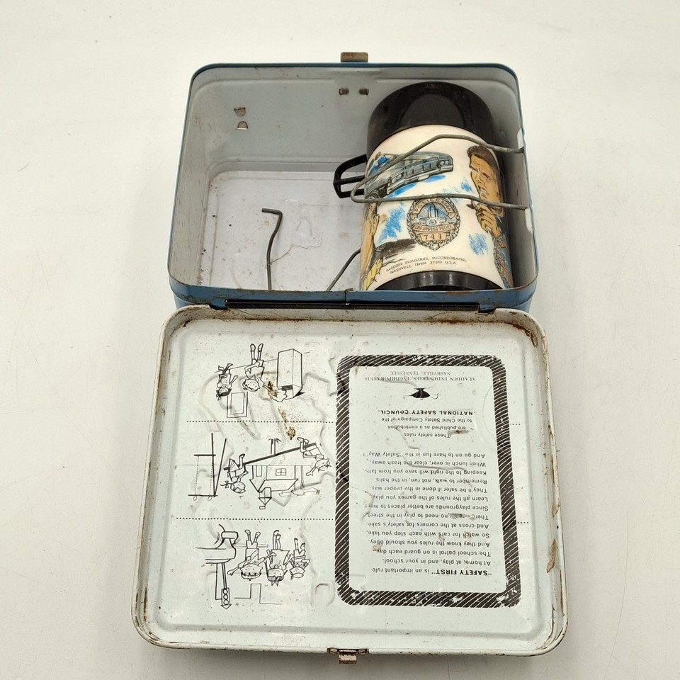 VTG Adam 12 Metal Lunch Box & Thermos Bottle 1872 Aladdin Set | eBay