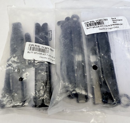 LOT OF 2 CPI CABLE RUNWAY BUTT-SPLICE KIT 1-1/2" STRINGER BLACK 11301 ...