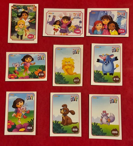 9 Nickelodeon stickers of Dora The Explorer from Israel with Hebrew on ...