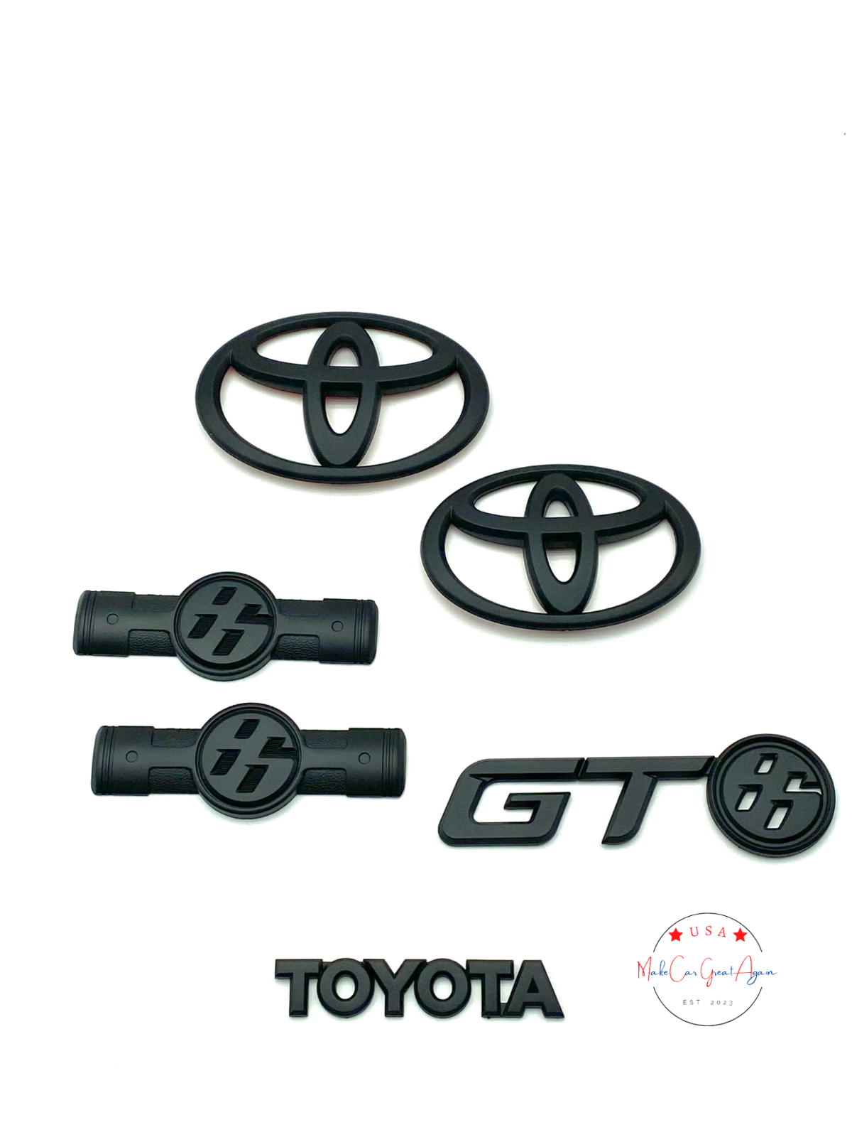 Set Matte Black Front Rear Fender Emblem Badges For 12-16 Toyota GT86 ...