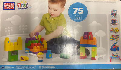 Mega Bloks First Builders 75 Piece Colors Sizes Shapes NEW | eBay Australia