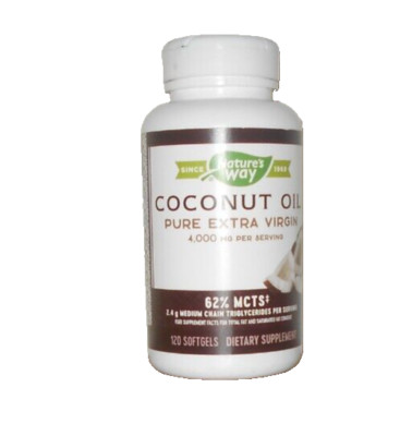 Nature's Way Coconut Oil Pure Extra Virgin Supplement Pills ( Exp 8-31 ...