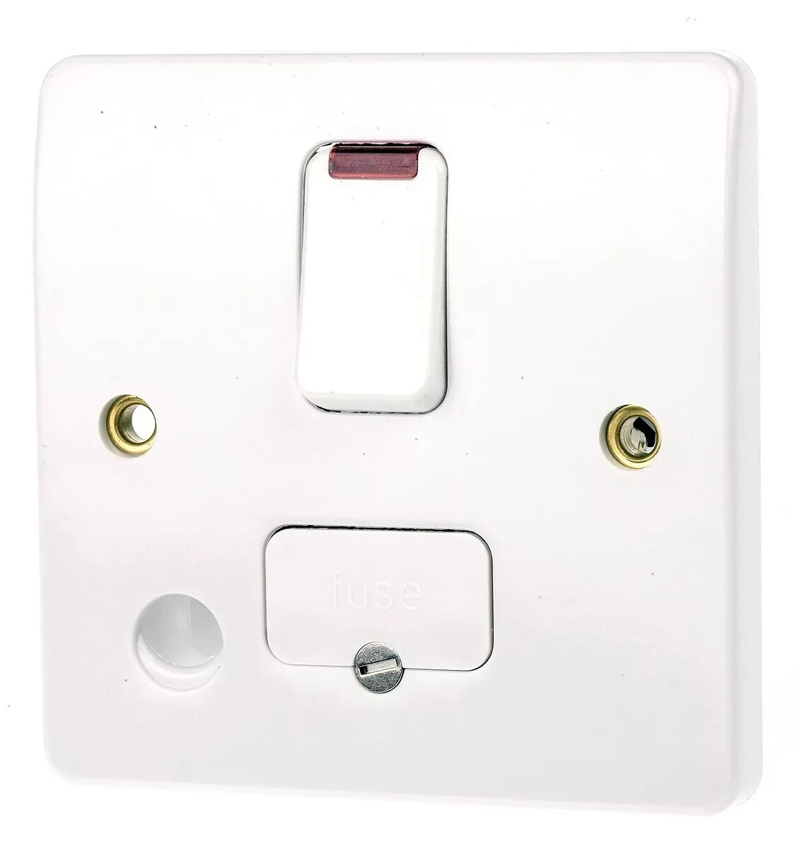 1 x MK K1070WHI - SWITCHED FUSE SPUR C/W FLEX OUTLET & NEON | eBay UK