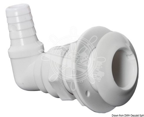 Osculati 90 degree seacock white plastic 1" x 25 mm | eBay