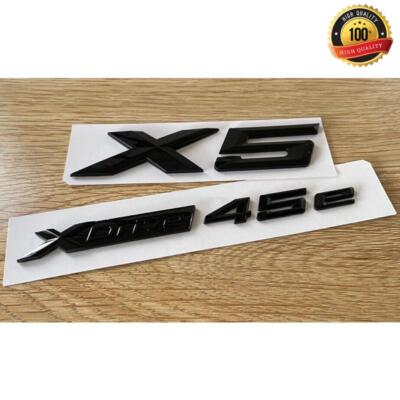 Glossy Black X5 xDrive 45e Trunk Badge Emblem Sticker For New X5 xDrive ...