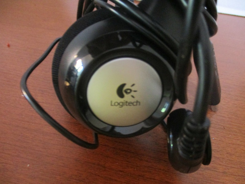 LOGITECH~Black GAMING HEADPHONES HEADSET w/ MICROPHONE~A00052 | eBay
