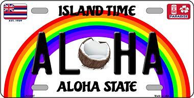 Aloha Coconut Novelty Metal License Plate Tag LP12547 | eBay