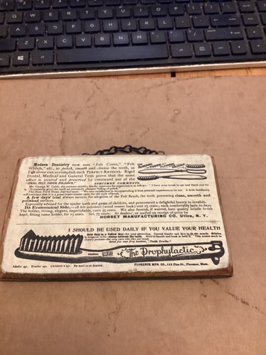Antique wooden advertising plaque. The Prophylactic Tooth Care Item | eBay