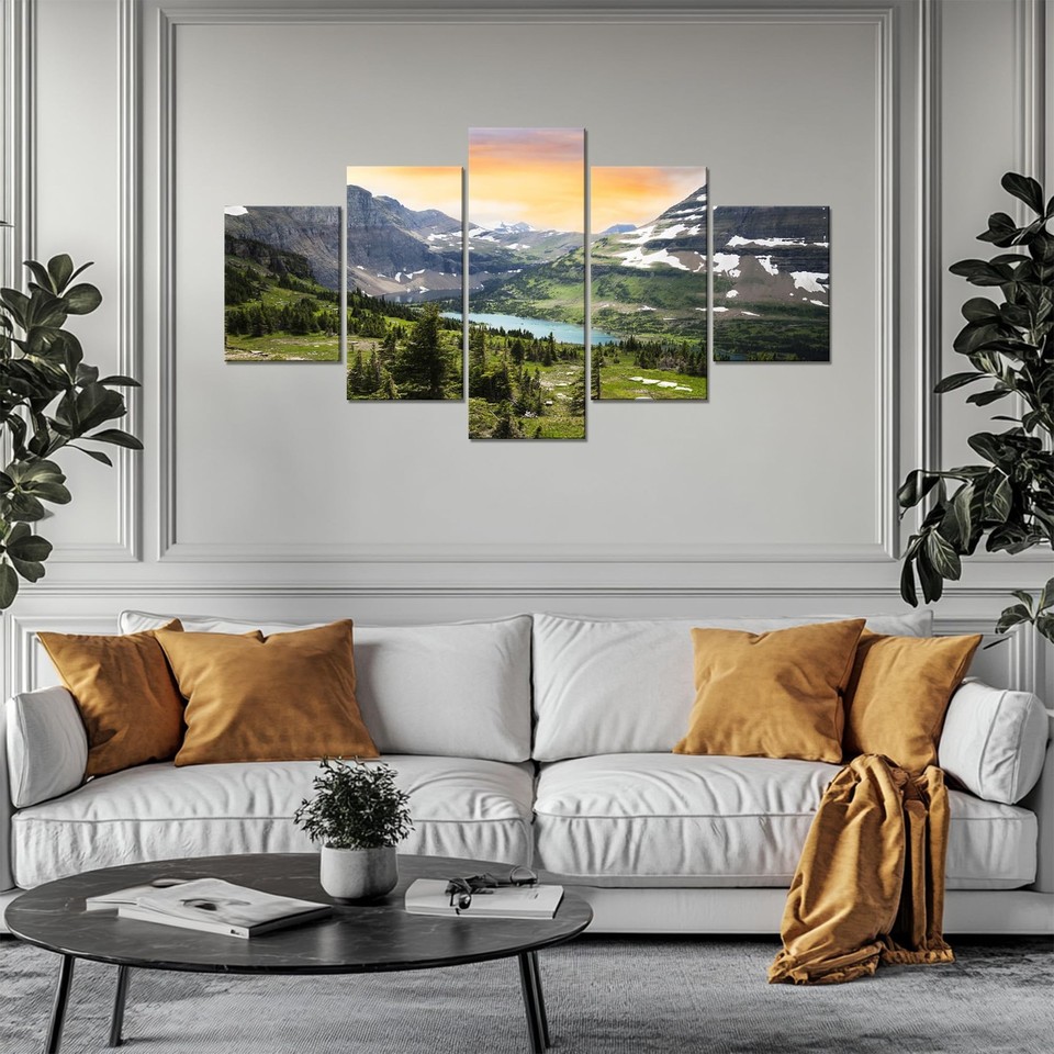 Wall Art Glacier National Park Canvas Print Montana Landscape Painting ...