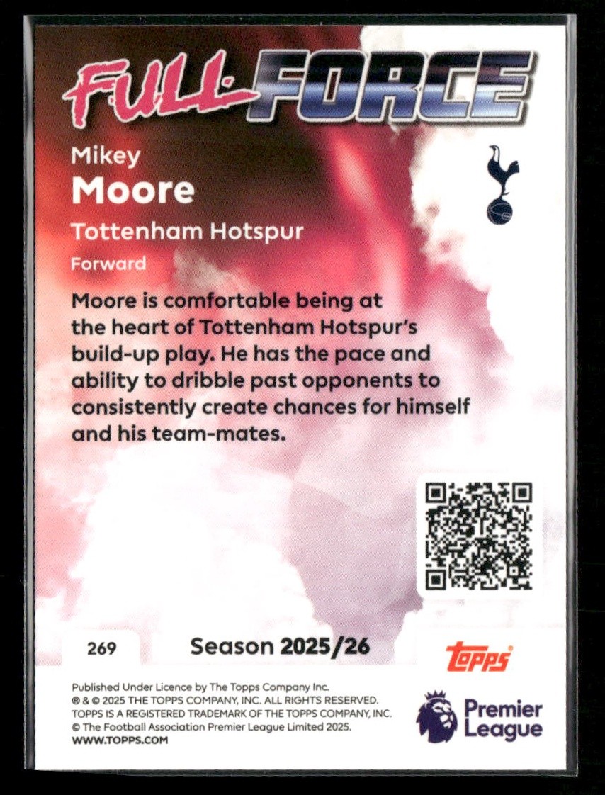 2025-26 Topps Premier League #269 Mikey Moore Tottenham