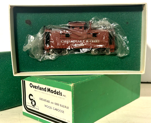 Overland Models HO Scale Brass Wood Caboose C&O Chesapeake and Ohio ...