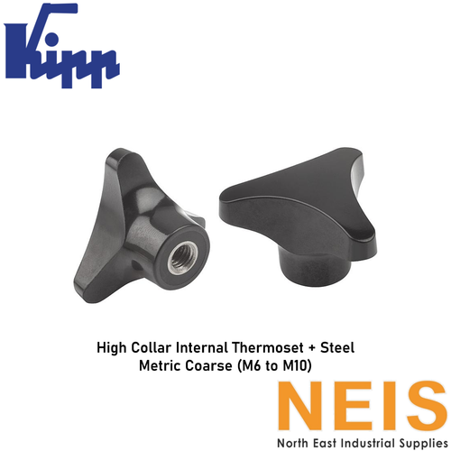 KIPP Triangular Grips High Collar Thermoset Internal Steel MC (M6-M10 ...