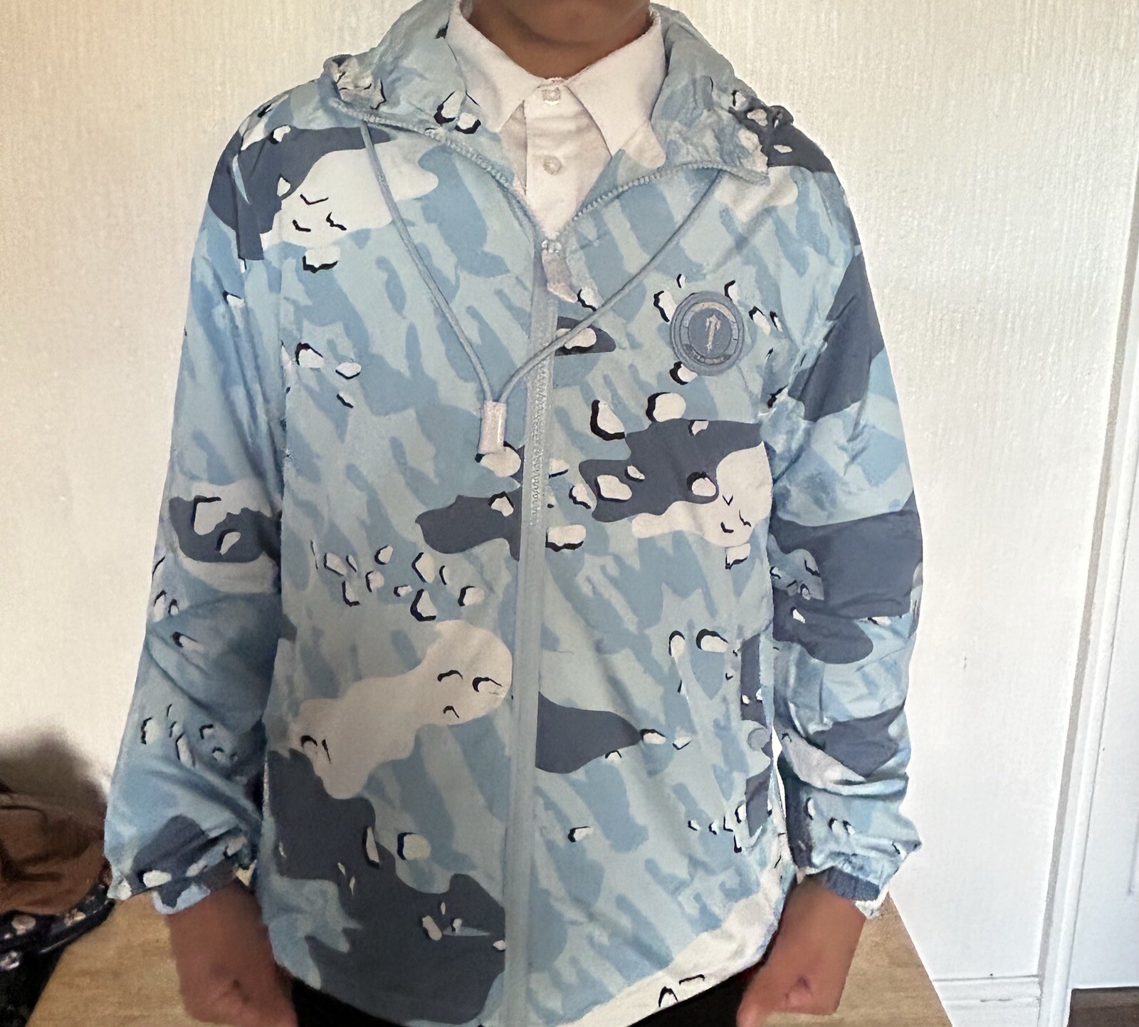 trapstar decoded light blue camo windbreaker if you want recipts text ...