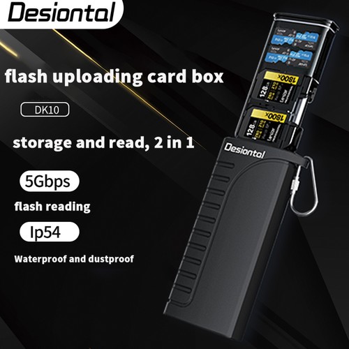 2 in 1 High-Speed Reader Flash Card Box Photo Transmission Storage ...