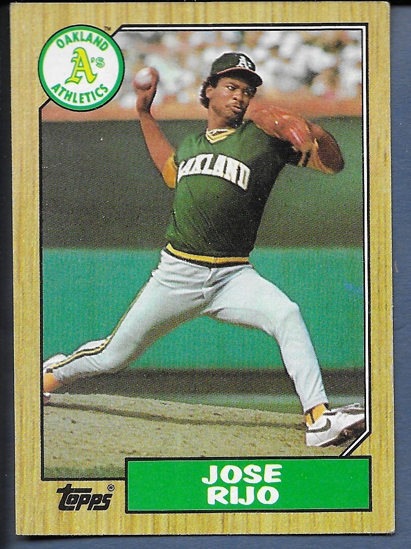 1987 Topps Jose Rijo Oakland Athletics #34 VG | eBay