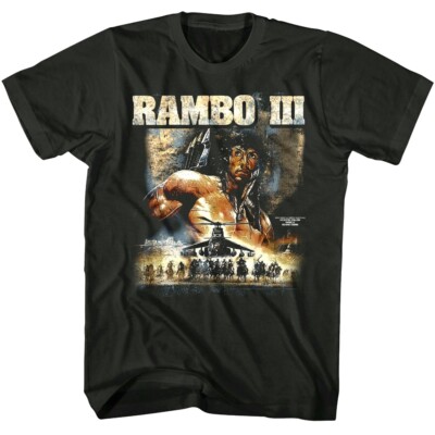 Rambo 3 Military Helicopter Poster Men's T Shirt | eBay