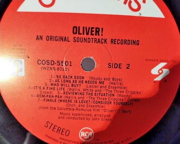 OLIVER! An Original Soundtrack VINYL RECORD COSD-5501 COLGEMS RECORD | eBay