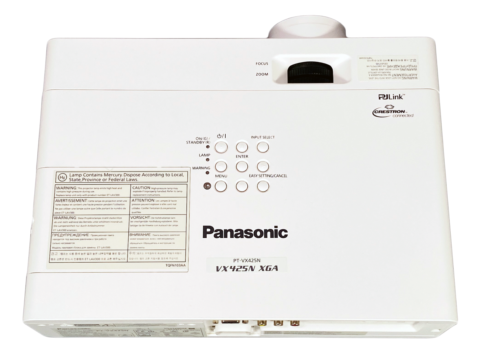 Panasonic PT-VX425N 3LCD Projector 4500 Lumens Wireless 4K + 1 Year ...