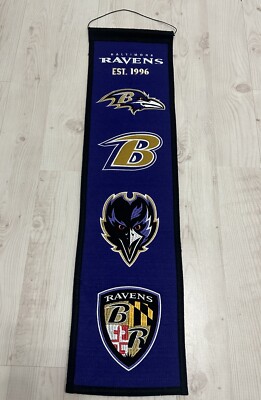 Baltimore Ravens NFL Winning Streak Embroidered Heritage Banner! | eBay