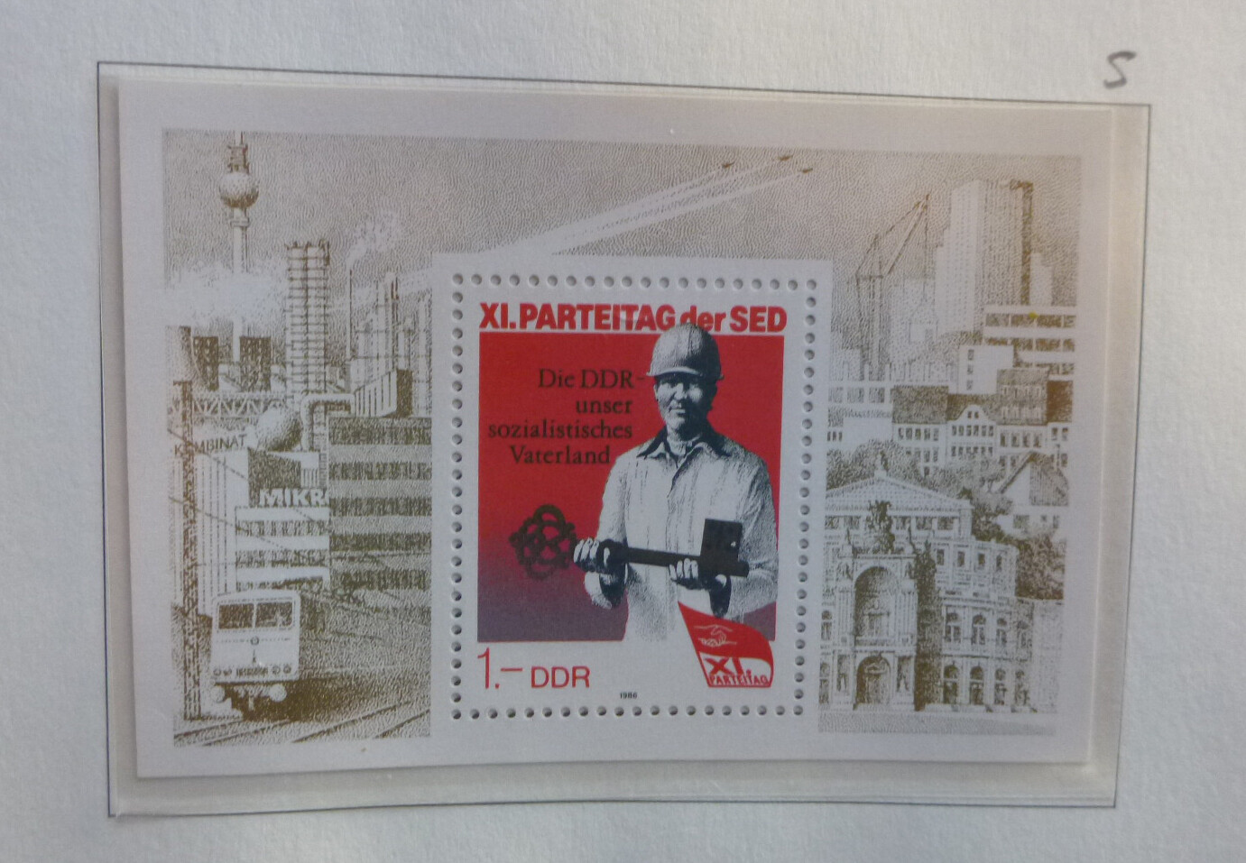 DDR EAST GERMANY 1986 PARTY DAY OF SED MINI SHEET MINT STAMP | eBay