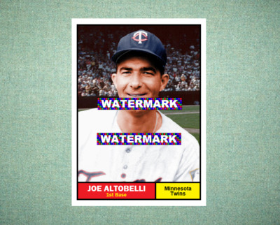 Joe Altobelli Minnesota Twins 1961 Style Custom Baseball Art Card | eBay
