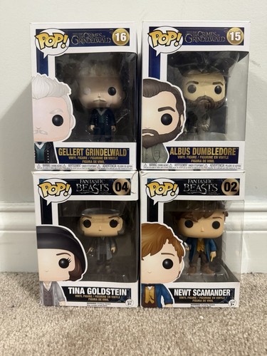 Funko Pop Four Fantastic Beasts Characters Newt Tina Dumbledore And ...