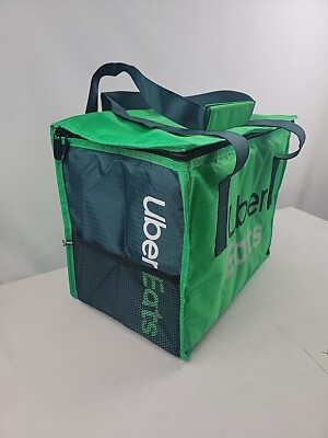 UBER EATS Insulated Delivery Bag Tote Bag Insulated Large Bright Green ...