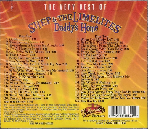 Shep & The Limelites: Daddy's Home: The Very Best Of (2-Disc Set) (CD ...