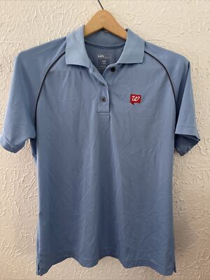 Walgreens Size Medium Blue Uniform Employee Polo Shirt Women's Ladies ...