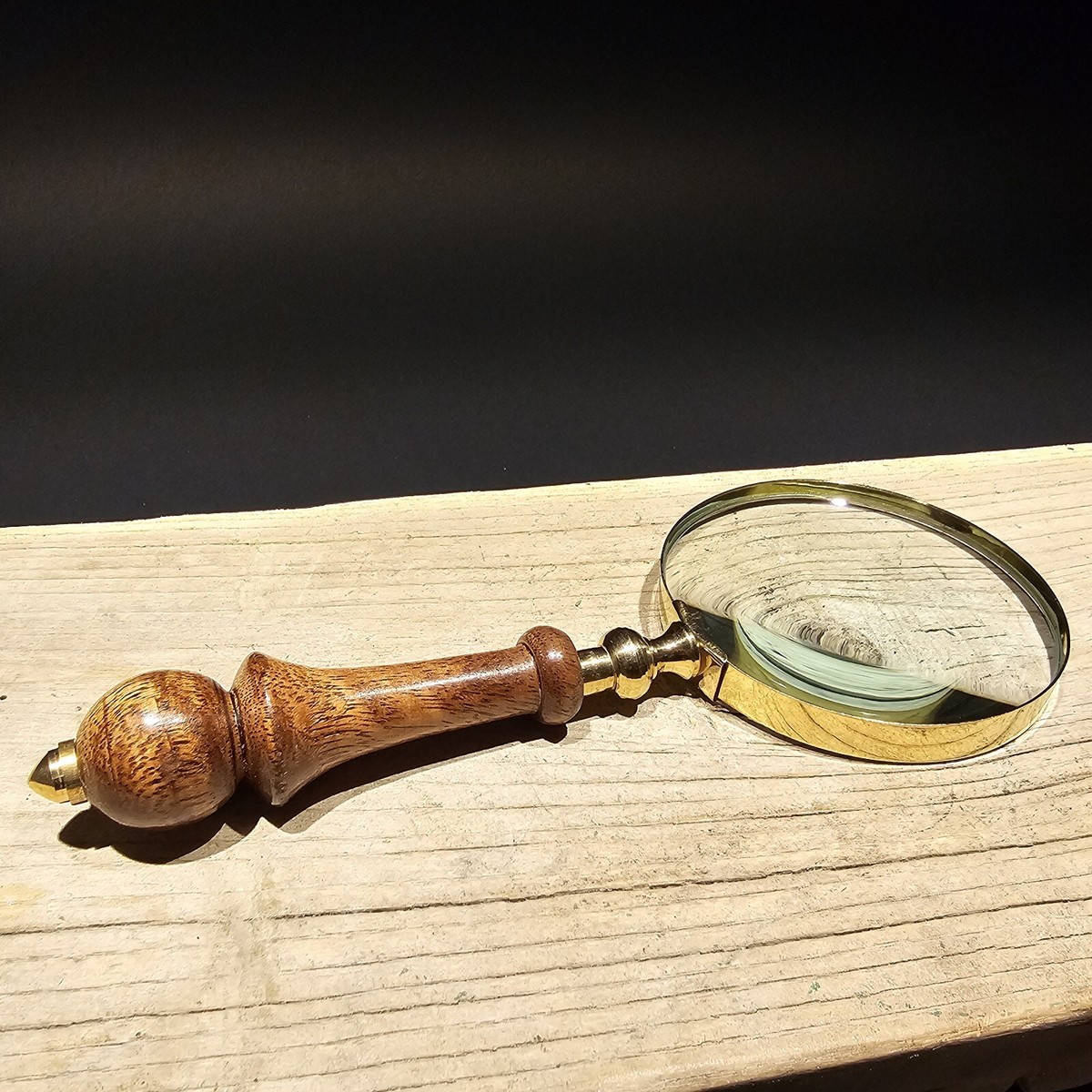 Old Wooden Magnifying Glass