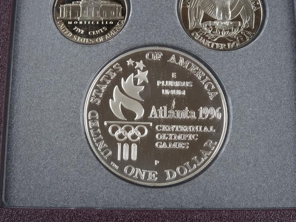 1996 Prestige Proof Set Atlanta Olympics Commemorative Coin US Mint OGP ...
