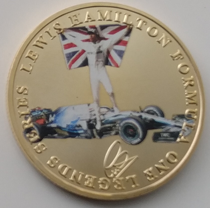 Ayrton Senna Lewis Hamilton Gold Coin F1 Signed Ferrari GP Monaco Old ...