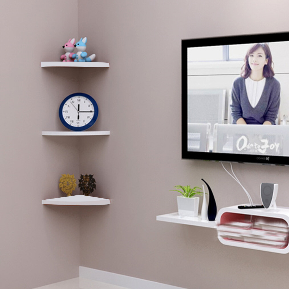 Wall Mounted Corner Shelf Tv Mount Corner Shelf Behind The Tv.