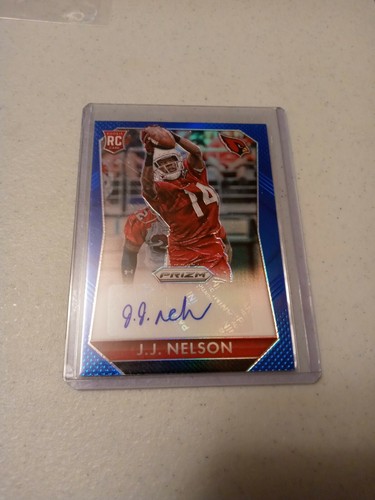J J Nelson 2015 Panini Prizm Blue Parallel Rookie Autograph Auto #D 1/ ...
