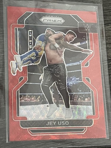 Jey Uso 2022 WWE Prizm Ruby Wave #123 YEET Main Event Uce Bloodline RAW ...
