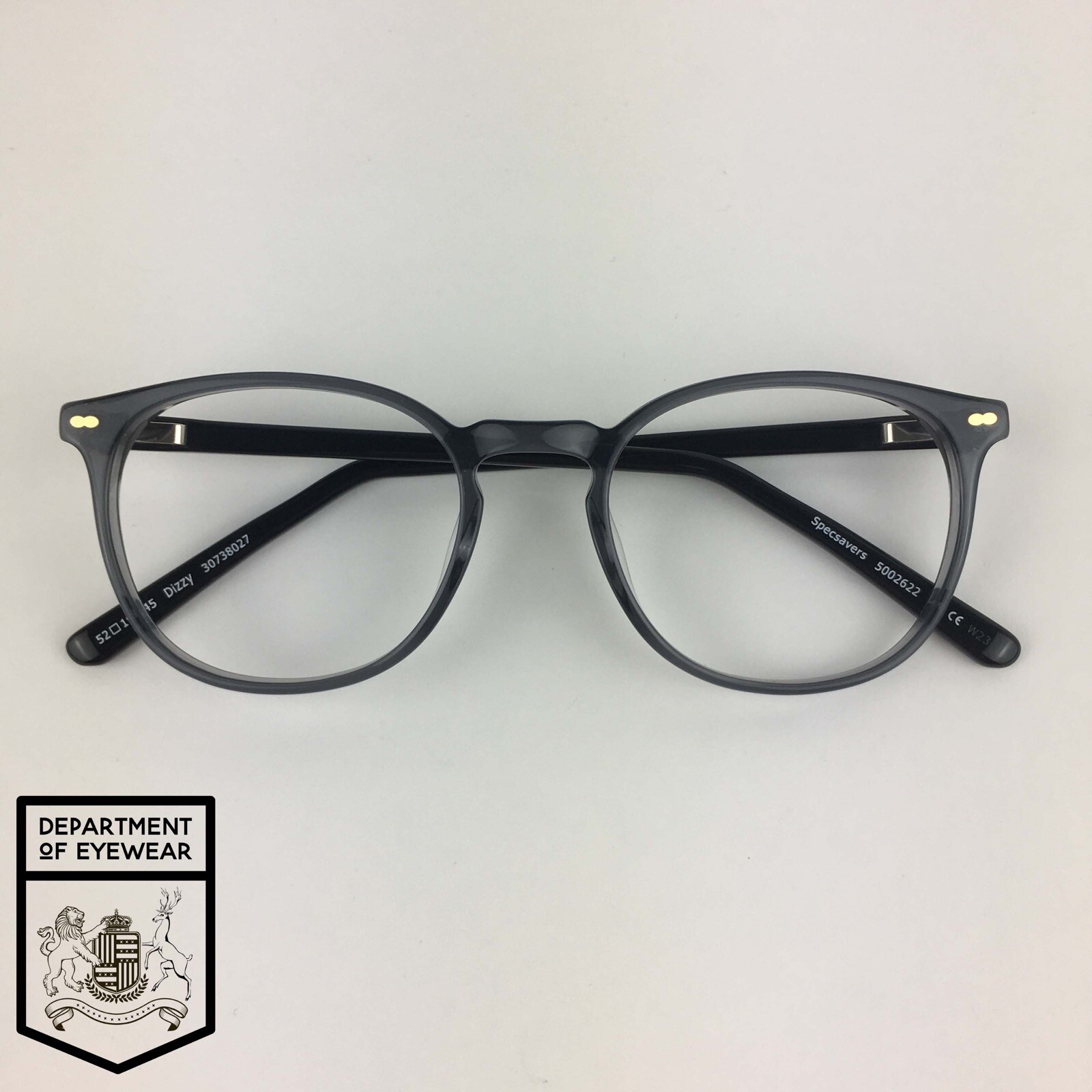 SPECSAVERS eyeglasses GREY KEYHOLE ROUND glasses frame MOD: DIZZY ...