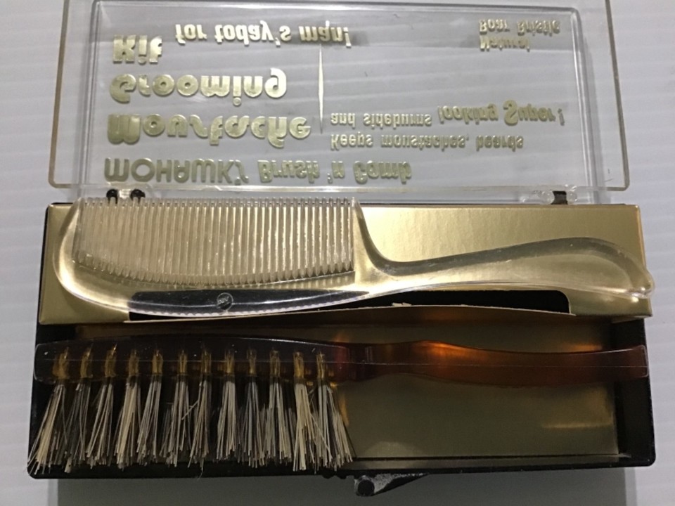 Vintage Mohawk's Brush and Comb Moustache Grooming Kit, Great Condition ...
