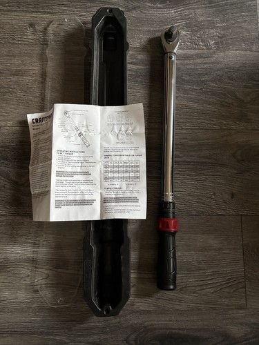 Craftsman 31425 Microtork Torque Wrench 1/2 Inch Drive Clicker Style 20 ...