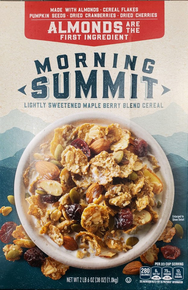 Morning Summit Lightly Sweetened Almond Maple Berry Blend Cereal 38 ...