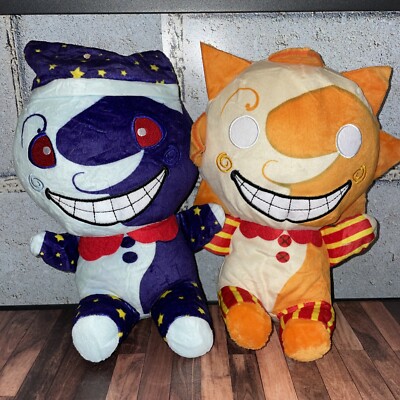 Sundrop and Moondrop Plush FNAF Puppet Clown Figure Cartoon Clown+sun ...