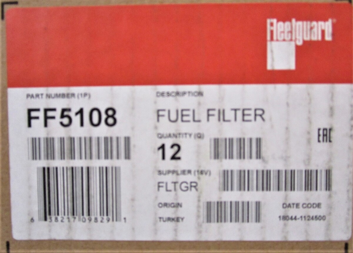 ISUZU 1132400690 - Fuel filter cross reference