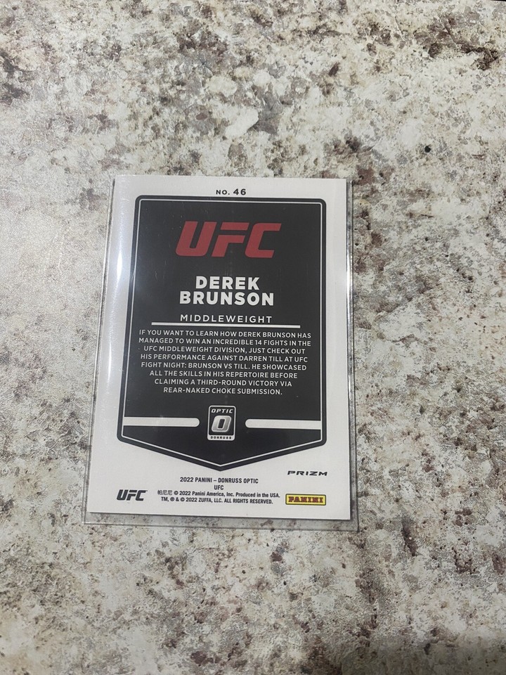 2022 Donruss Optic UFC Derek Brunson Silver Holo Prizm #46 | eBay