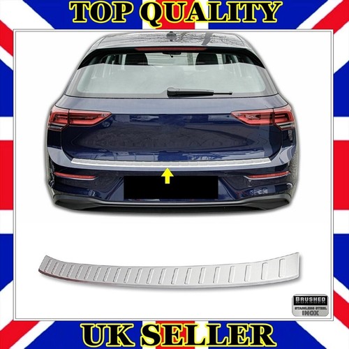 Chrome Rear Bumper Protector BRUSHED For VW GOLF 8 VIII ESTATE ALLTRACK ...