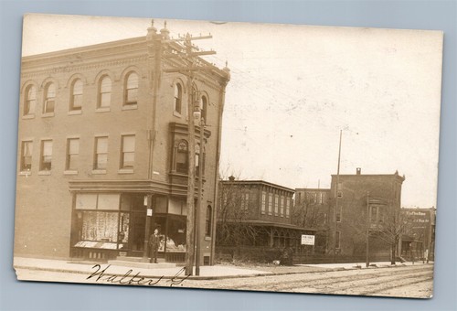 AMERICAN STREET SCENE ANTIQUE REAL PHOTO POSTCARD RPPC | eBay
