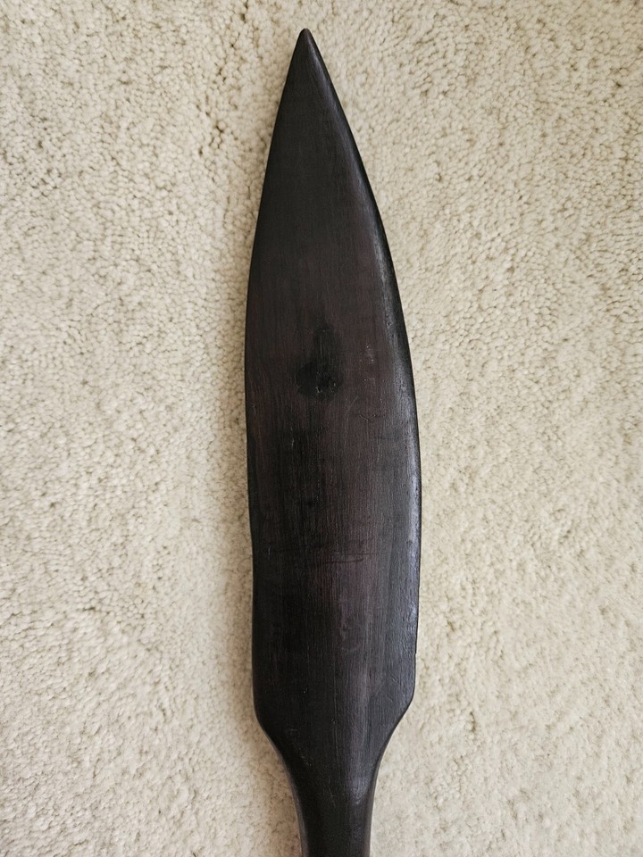 Vintage Hand Carved Zulu Tribal African Warrior Spear | eBay